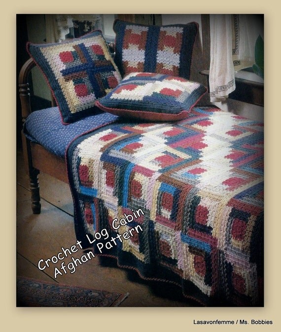 Log Cabin Afghan Crochet Pattern