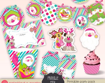 Printable party kits. Digital papers and by Printingaparty on Etsy