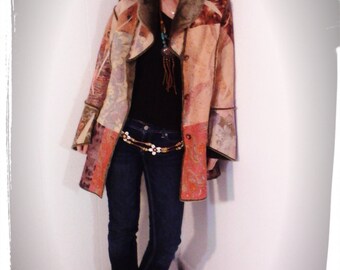 BOHEMIAN Medieval Ethnic Tribal Earth Coat HIPPIE Gypsy SOUTHWESTERN Jacket