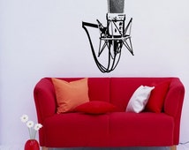 Unique microphone decal related items | Etsy