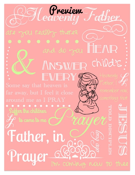 A Child’s Prayer { A Poster } | Sunbeam Singing