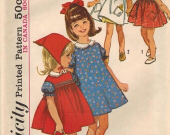 1950s Simplicity 2287 Vintage Sewing Pattern Girl's Flared