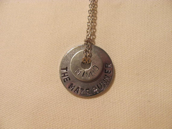The Maze Runner Hand Stamped Washer Necklace on Chain