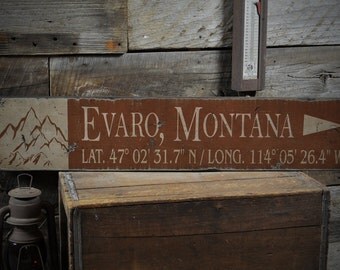 Custom Base Camp Est Date Lat / Long Sign by TheLiztonSignShop