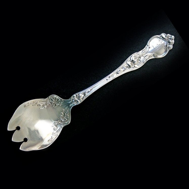 Sale: Antique Wallace Violet Ice Cream Fork Monogrammed