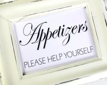 Popular items for appetizer sign on Etsy