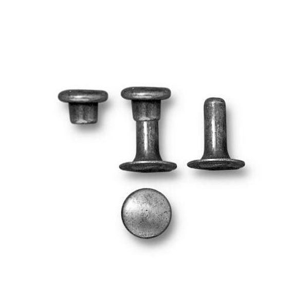 6mm Antique Pewter Dark Antique Silver Compression Rivets