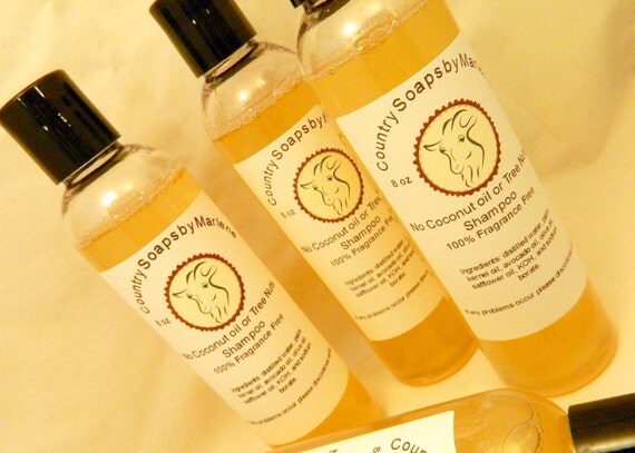 Fragrance Free Liquid Shampoo NO coconut by countrysoapsbymarlen