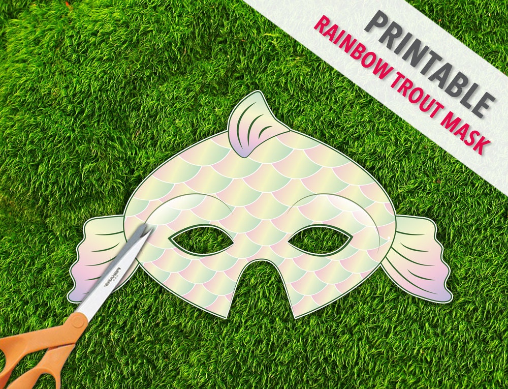 Rainbow Trout Mask Fish Mask Photo Prop by theRasilisk on Etsy