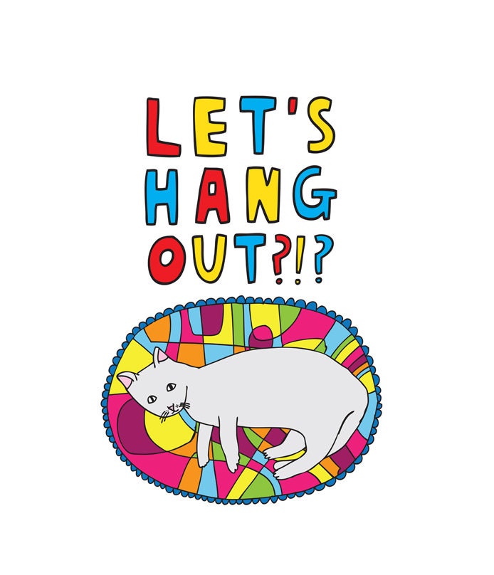 Greeting Card Let's Hang Out