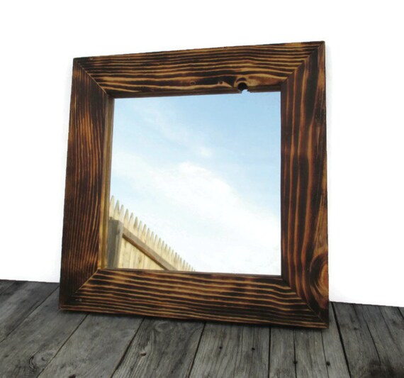 Rustic Wood Mirror Man Cave Industrial by CountryByTheBumpkins