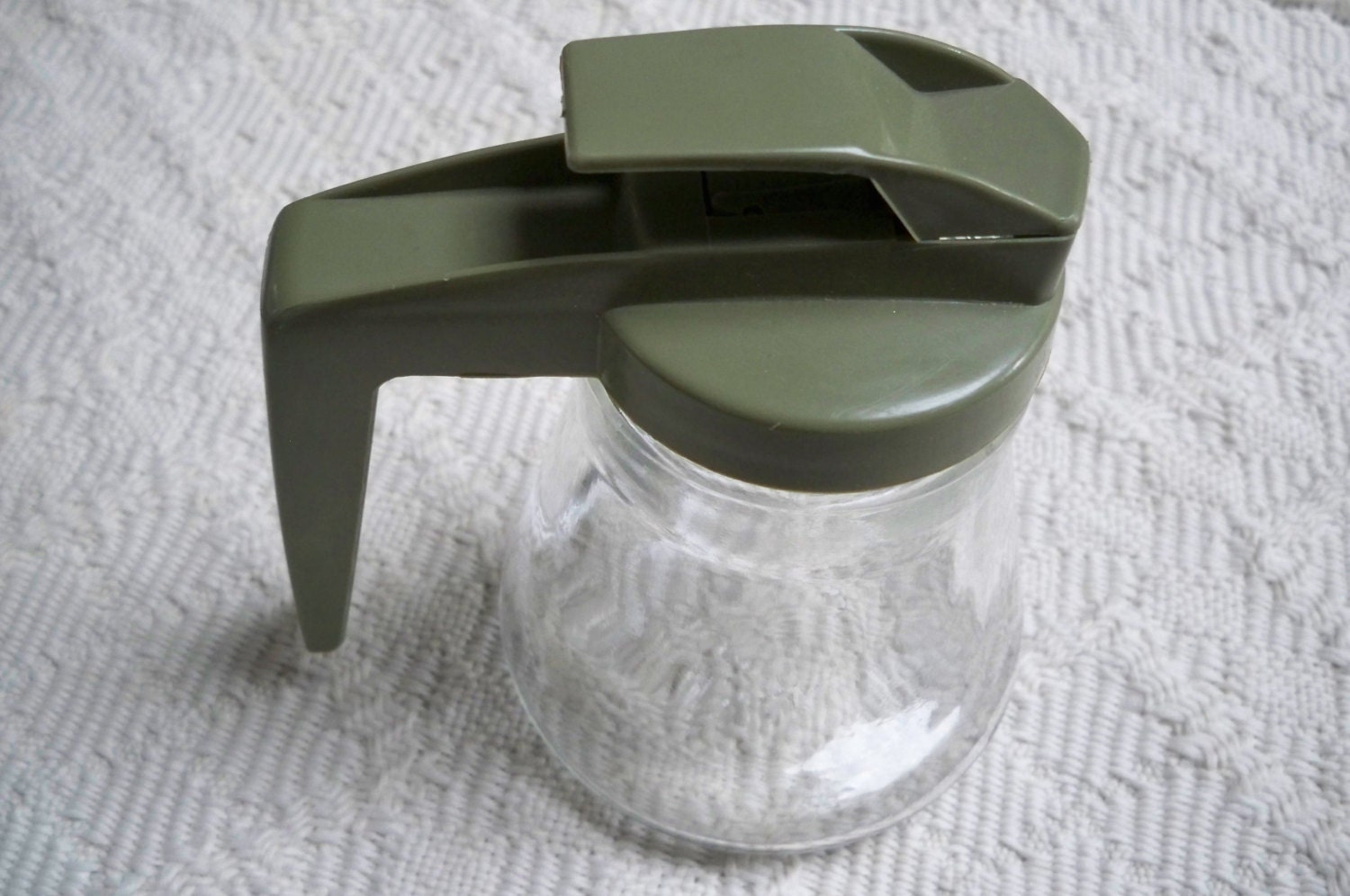 Vintage Serving Pitcher Androck USA Avocado Green Top Syrup Retro ...