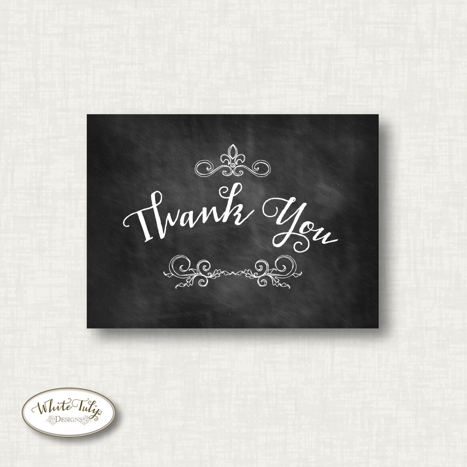 Printable Chalkboard note cards – OnePaperHeart – Stationary & Invitations