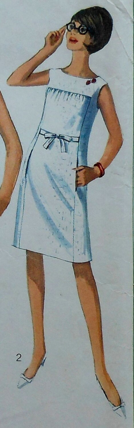 Vintage Sleeveless Dress Sewing Pattern by latenightcoffee on Etsy