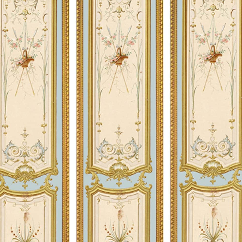 Victorian Wall Panels Wallpaper 1 12th or 1 24th scale 04