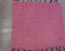 Unique pink rag rug related items | Etsy