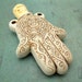 Hamsa Hand Pendant Ceramic Clay Bottle Protective Talisman