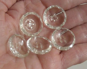Popular items for clear glass buttons on Etsy