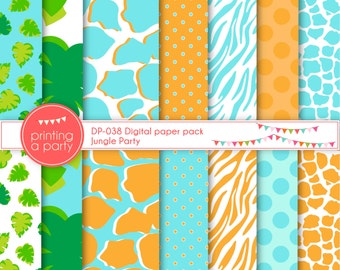 Printable party kits. Digital papers and by Printingaparty on Etsy