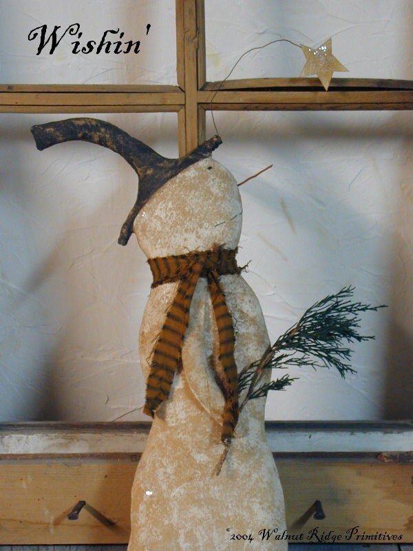 Primitive Snowman E-Pattern Instant Download by wrprimitives