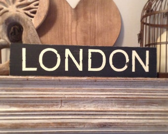 Large Wooden Sign TEA & CAKE Rustic Handmade by LoveLettersMe