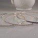 Simple Sterling Silver Bangle Bracelets Set of Three