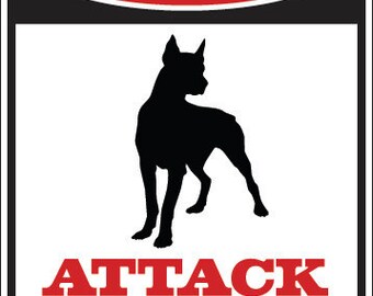Attack dog sign | Etsy