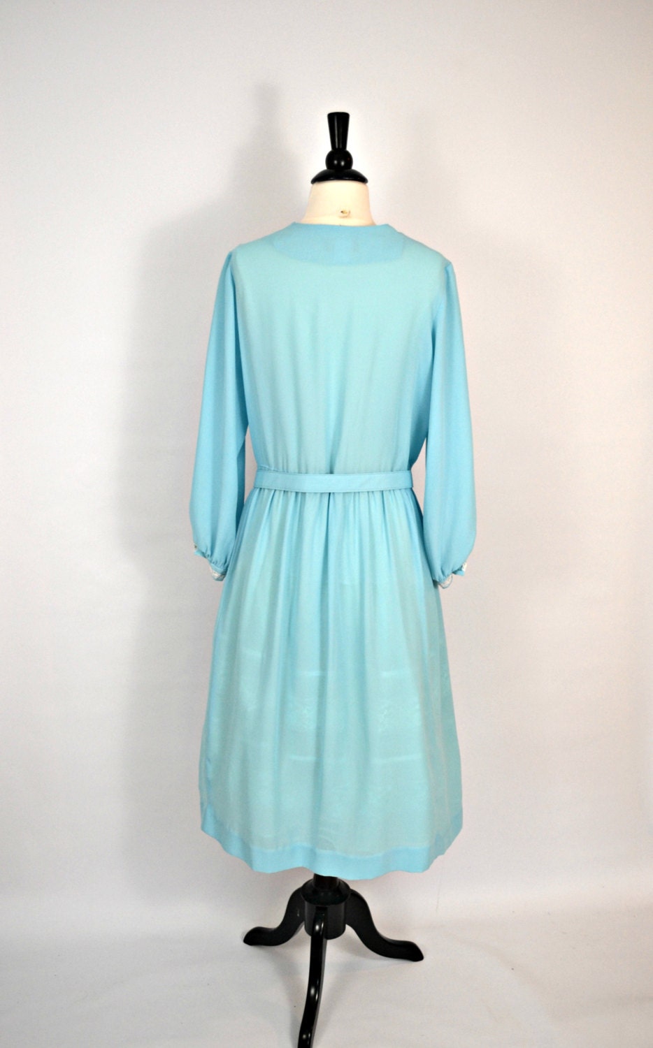 1960s Lady Hardin Light Blue House Dress by KrisVintageClothing