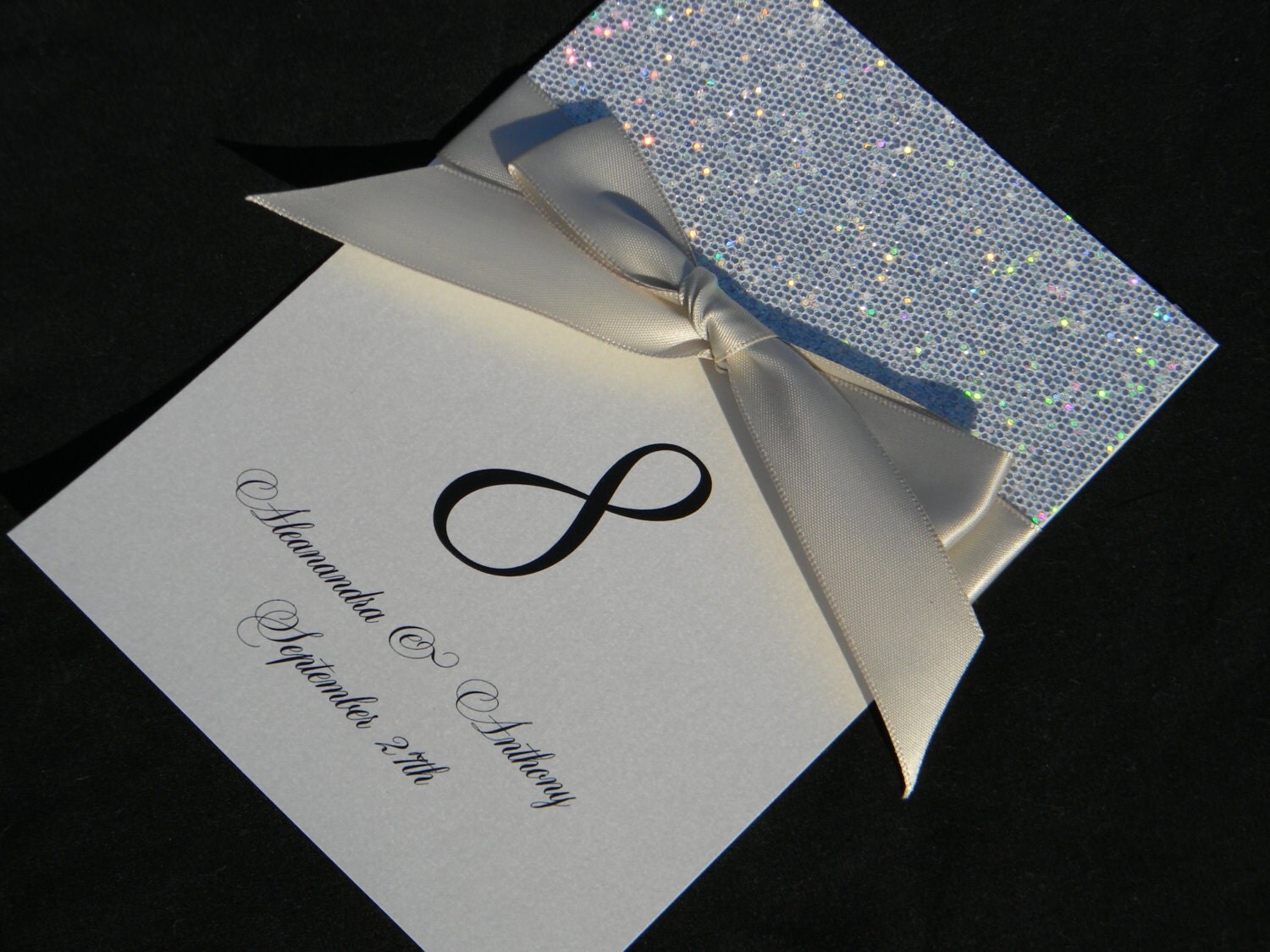Silver Bling Table Number – OnePaperHeart – Stationary & Invitations