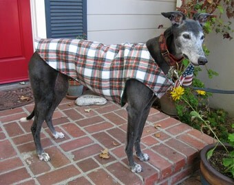 Handmade greyhound coats dog coats crate by TheThimbleAndHound