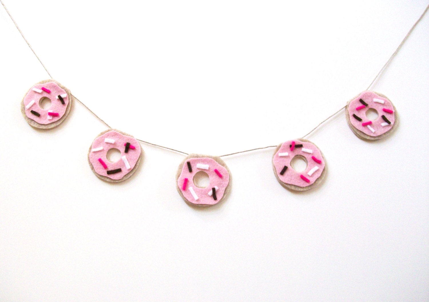 Items similar to Mini donut desk banner, do-nut felt wall banner, donut ...