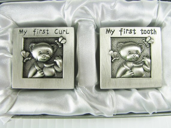 Baby Gift Custom Engraved Personalized Pewter Finish First