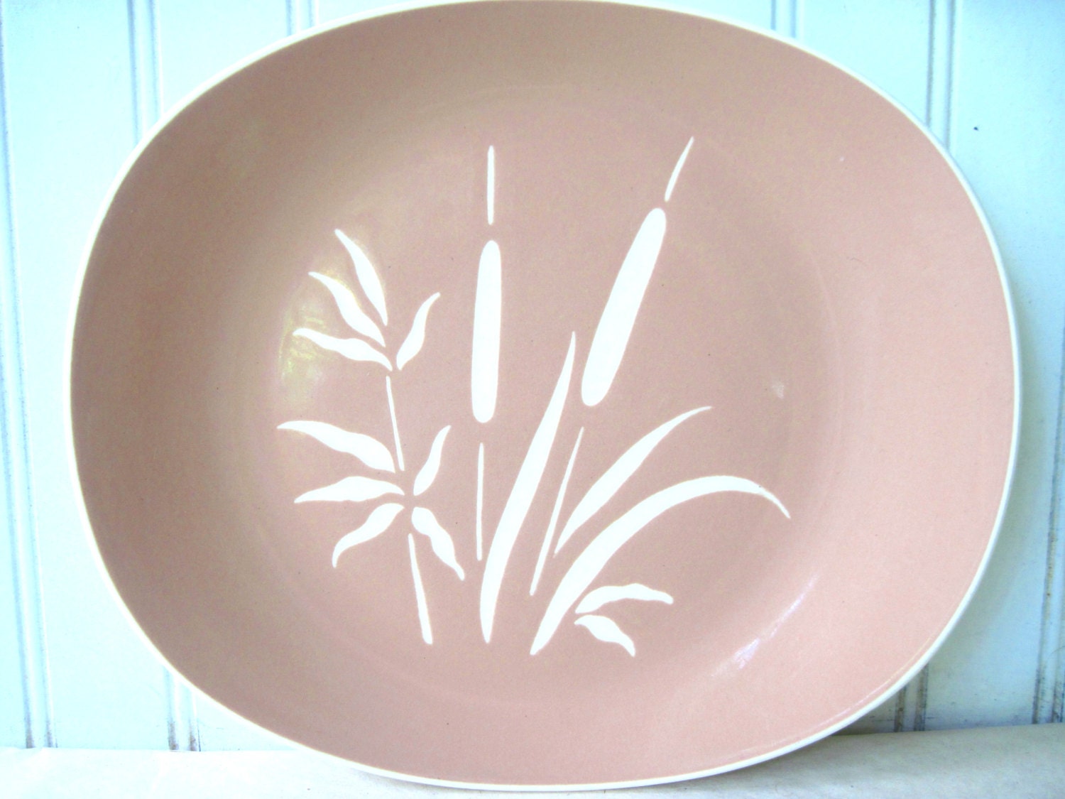 Vintage Harkerware cattails serving platter everglades oval – Haute Juice