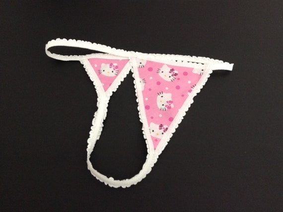 Hello Kitty Polka Dot Thong G String Bachelorette by JustThongs