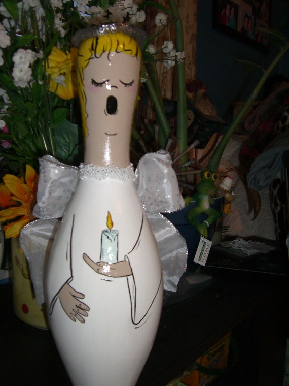 ANGEL Bowling Pin by erwindoodads on Etsy