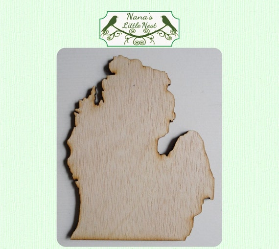 Michigan State Large Wood Cut Out Laser Cut