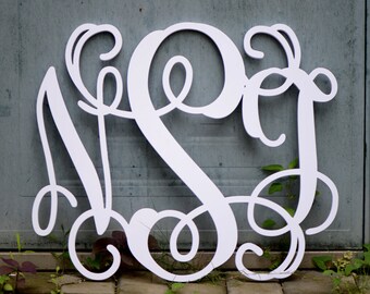PVC Monogram Letters Vine Font, 12 inch Unpainted Custom wall hanging ...