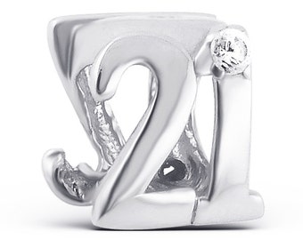 Number 21 charm | Etsy