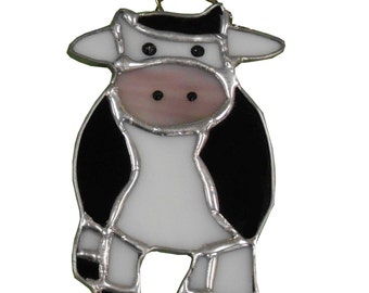 Stained glass cow | Etsy
