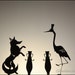 Fox and Crane Shadow Puppet Set by adventureinabox on Etsy