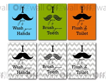 Popular items for mustache bathroom on Etsy