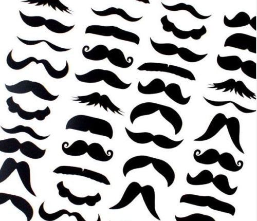 100 mustache moustache Cut Outs Die Cuts photo prop – OnePaperHeart ...