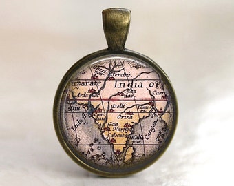 India map necklace | Etsy
