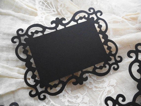 Items similar to Black Die Cut Decorative Frame Set of 8 on Etsy