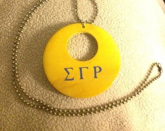 Sorority necklace inspired by Sigma Gamma Rho