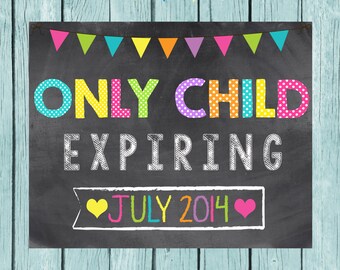 Only Child Expiring - Cute Pregnancy Announcement - Digital File - YOU ...
