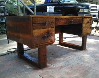 Barnwood desk | Etsy