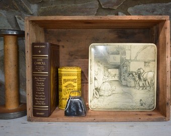 Antique Wooden Box – Vintage Wood Crate – 1800’s Wood Box - Red Diamond ...