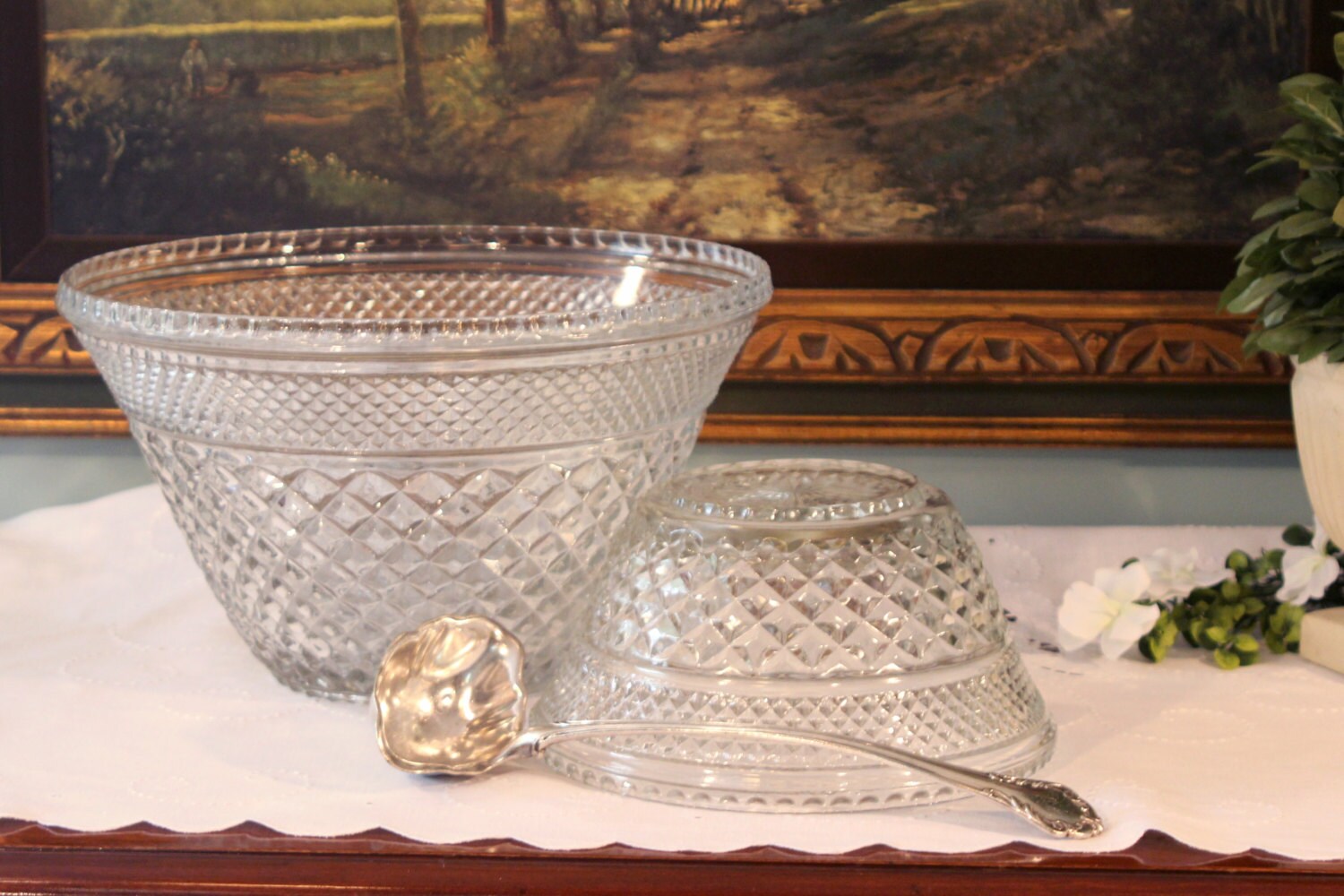 EAPC Wexford Punch Bowl with Base and 18 Matching Punch Cups – Antique ...