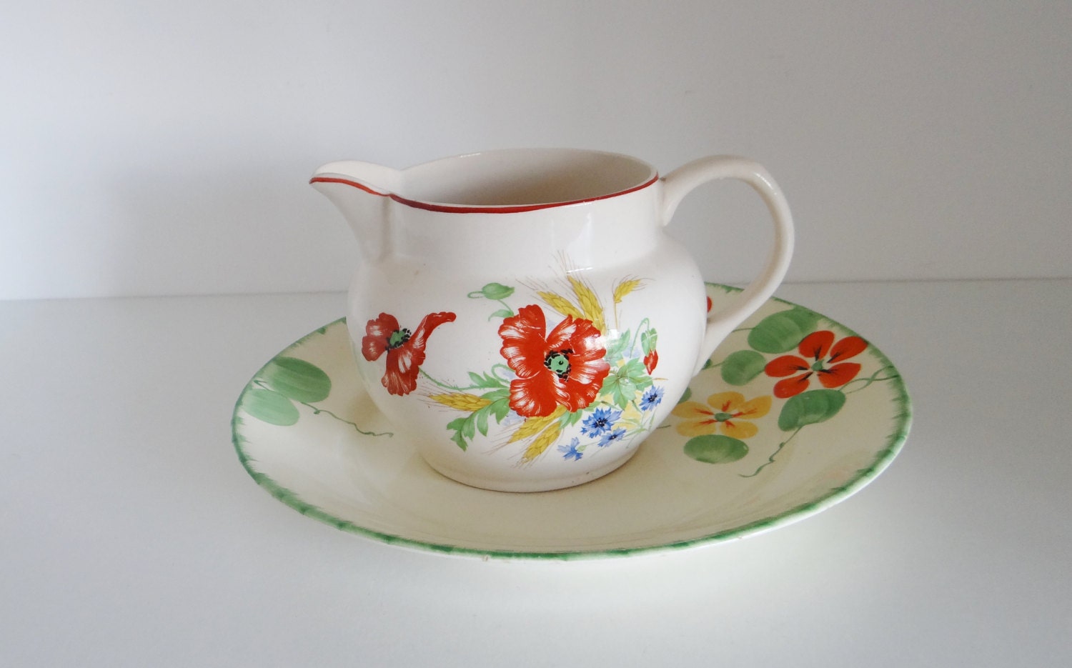 Vintage Plate and Jug Royal Falcon Ware Art Deco Plate Circa 1936 and ...